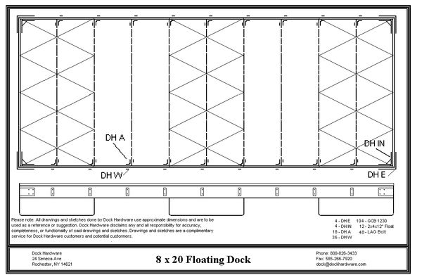 Floating Dock Sections – Floating Dock Kits with Hardware & Floats ...